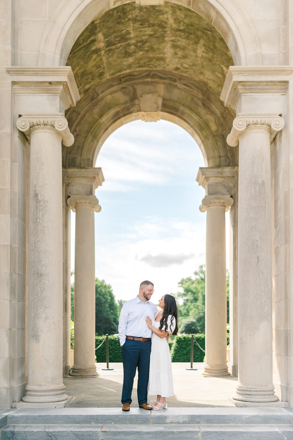 French Inspired Engagement Photos at Nemours Estate in Wilmington