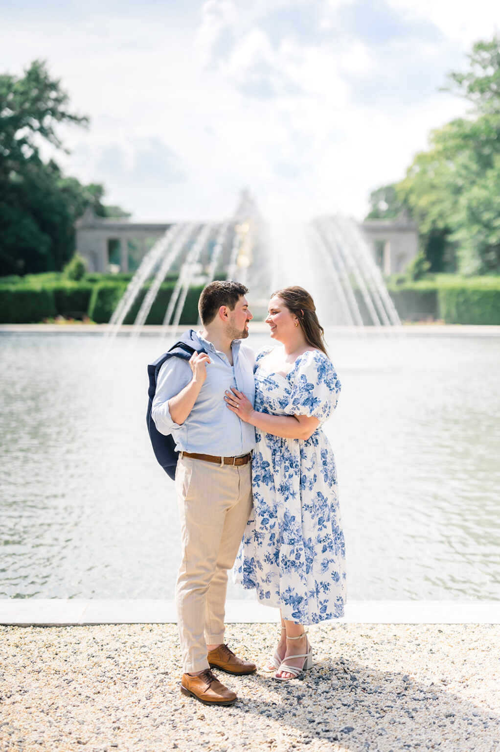 French Inspired Engagement Photos at Nemours Estate in Wilmington